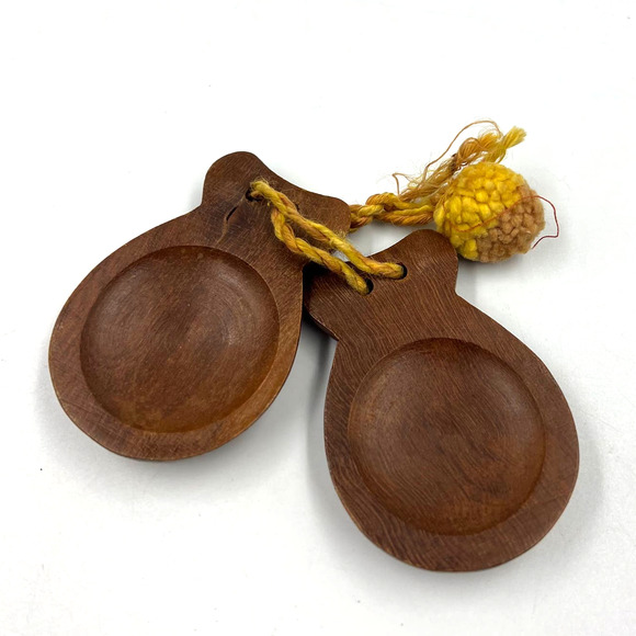 Vintage | Other | Vintage Wooden Castanets Set Percussion Instruments ...
